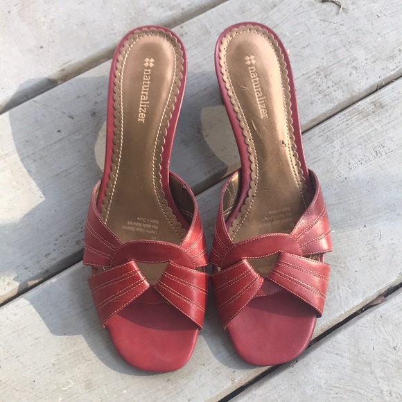 Naturalizer | Shoes | Naturalizer Ace Leather Womens Sandal In Red Size ...